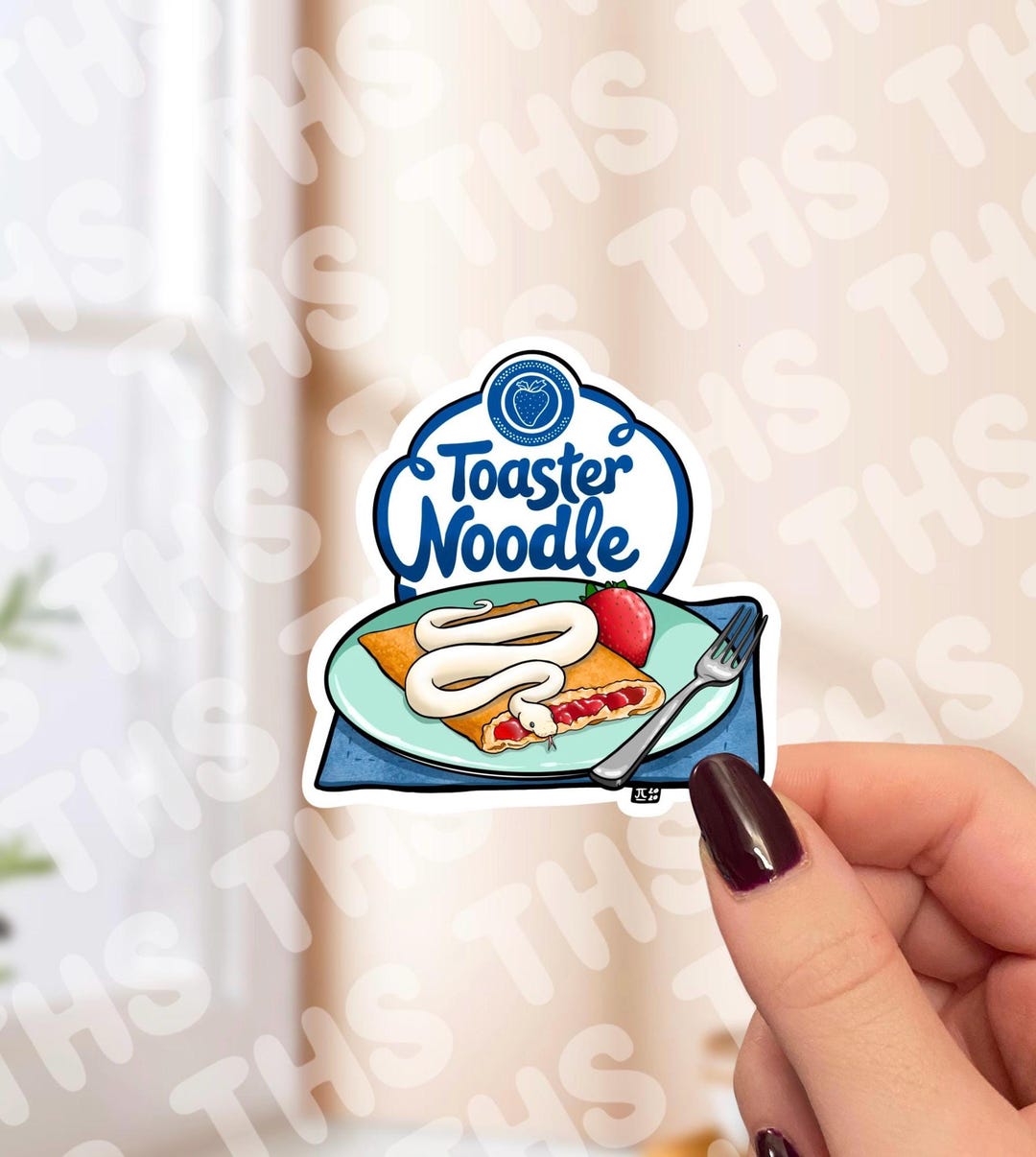Toaster Noodle Ball Python Sticker - Etsy