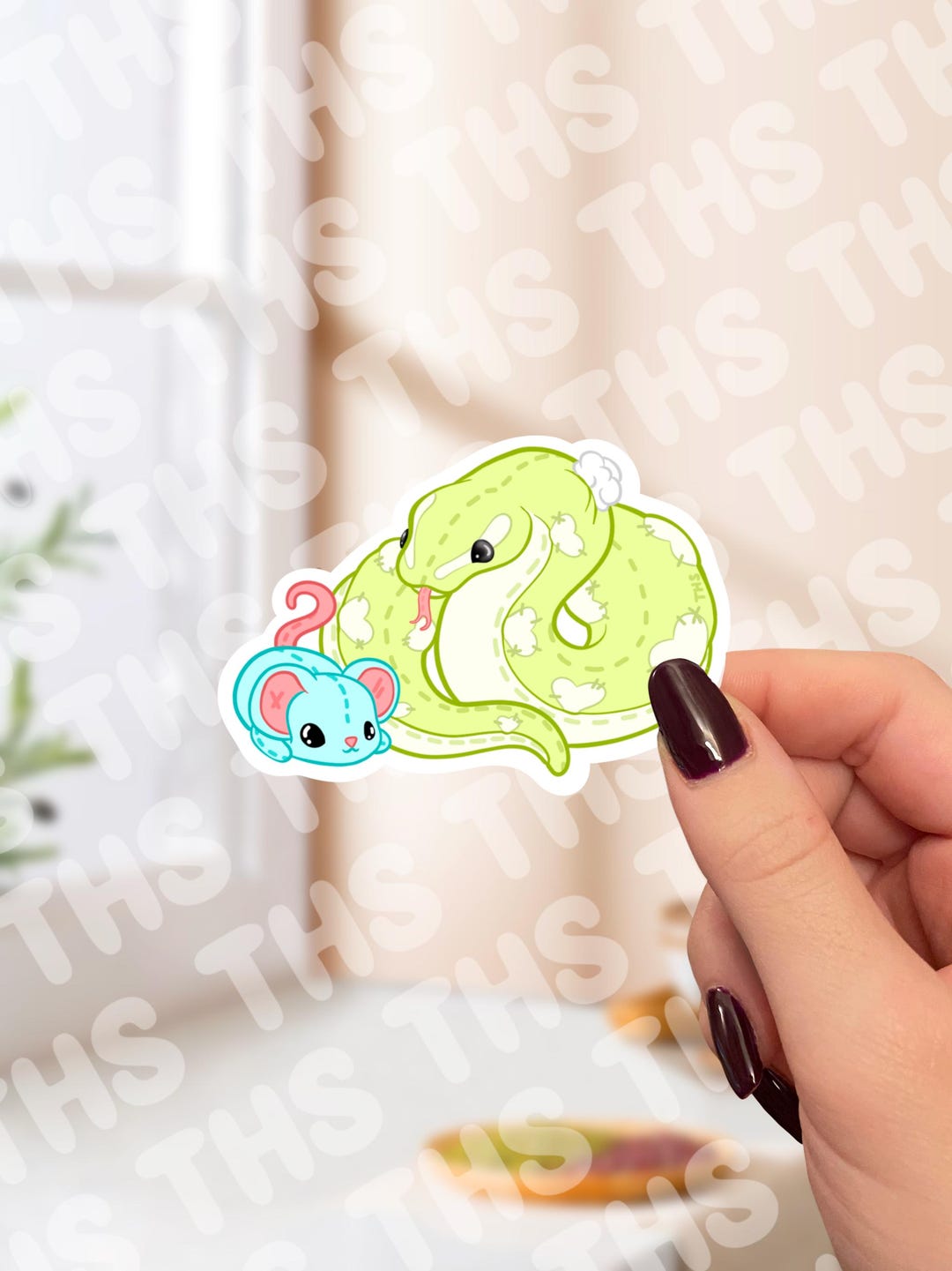 Plush Snake Sticker - Etsy