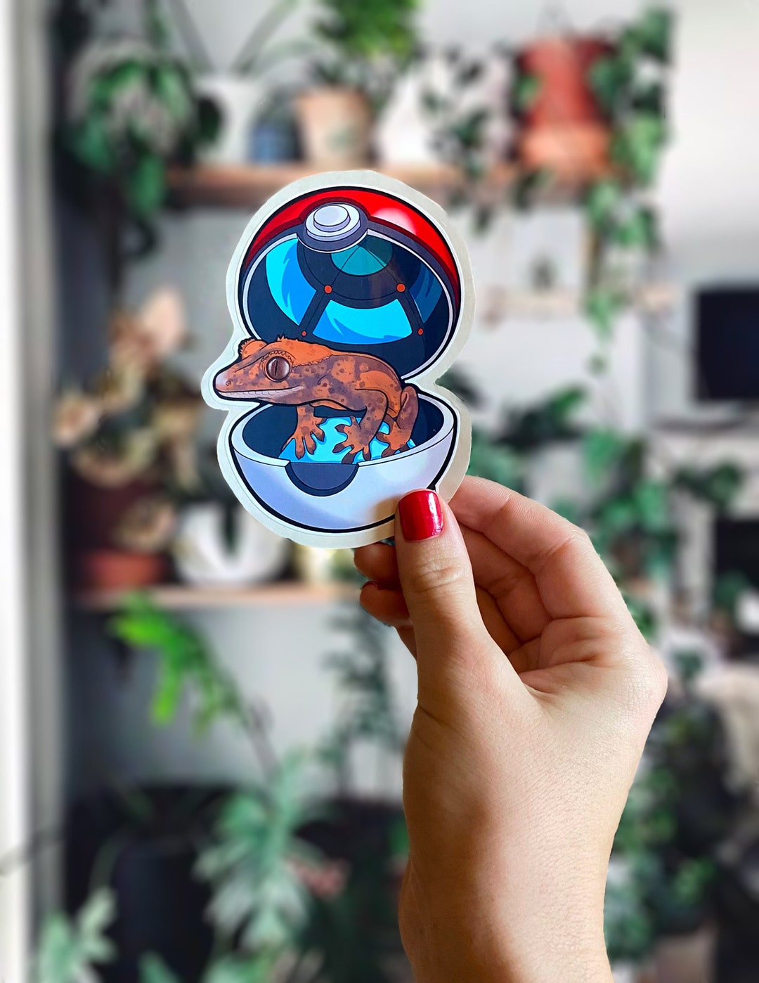 Pokémon Crested Gecko Sticker - Etsy