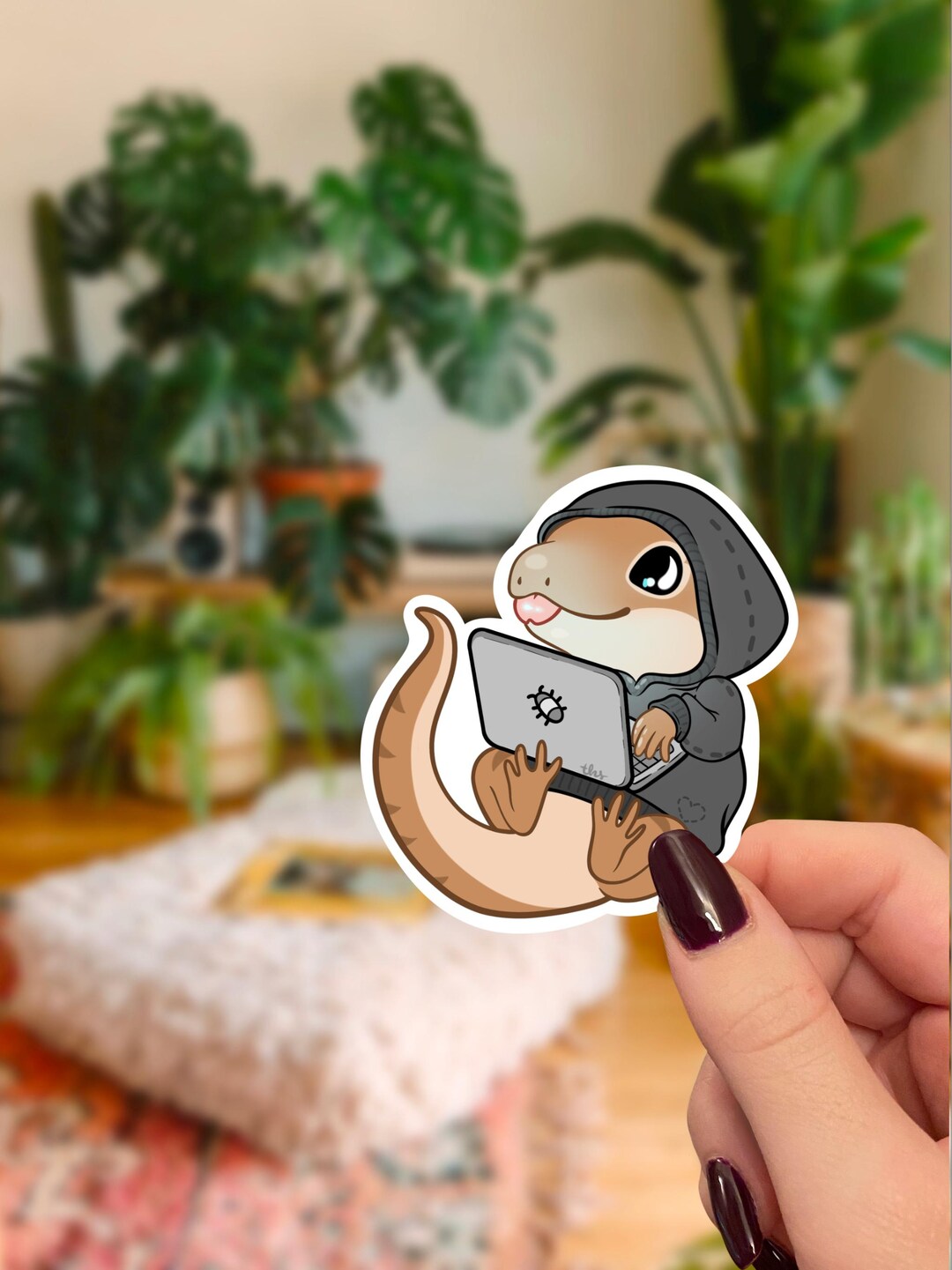 Tech Bearded Dragon Sticker - Etsy