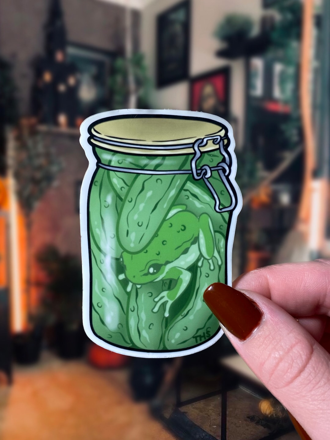 Pickle Frog Sticker - Etsy