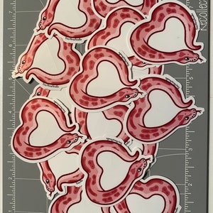 Ball Python Heart Sticker - Etsy