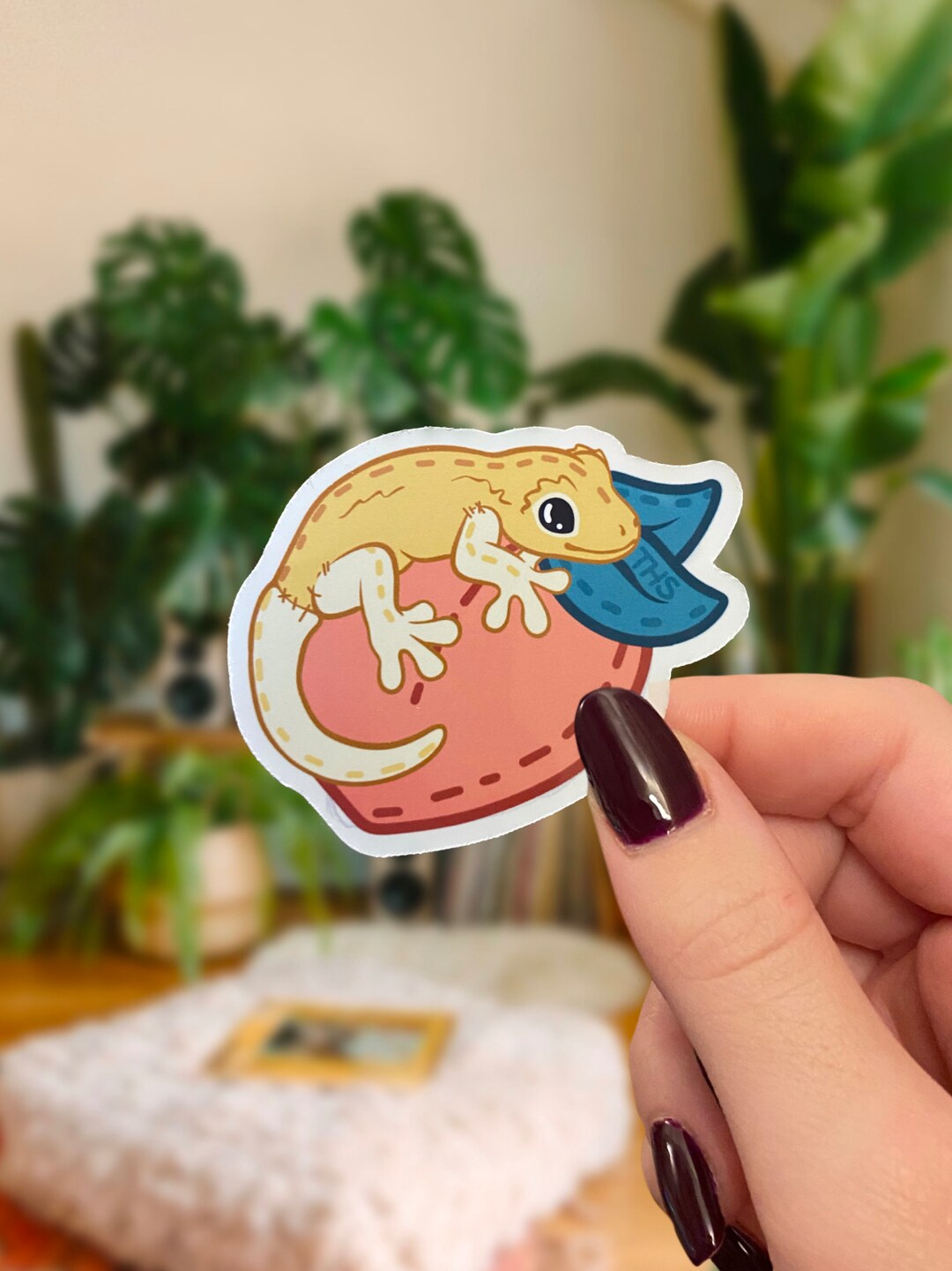 Crested Gecko Peach Sticker - Etsy
