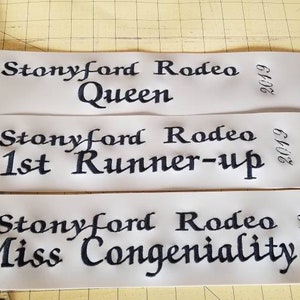 Pageant Queen Sashes (rodeo) - Etsy