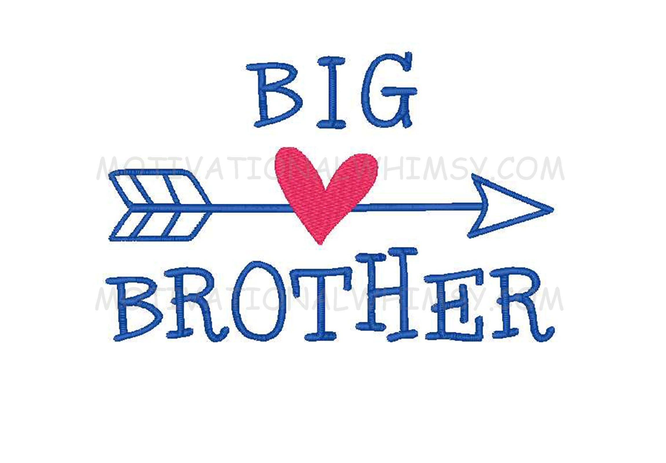 Big Brother Machine Embroidery Design New Baby Shower Gift - Etsy