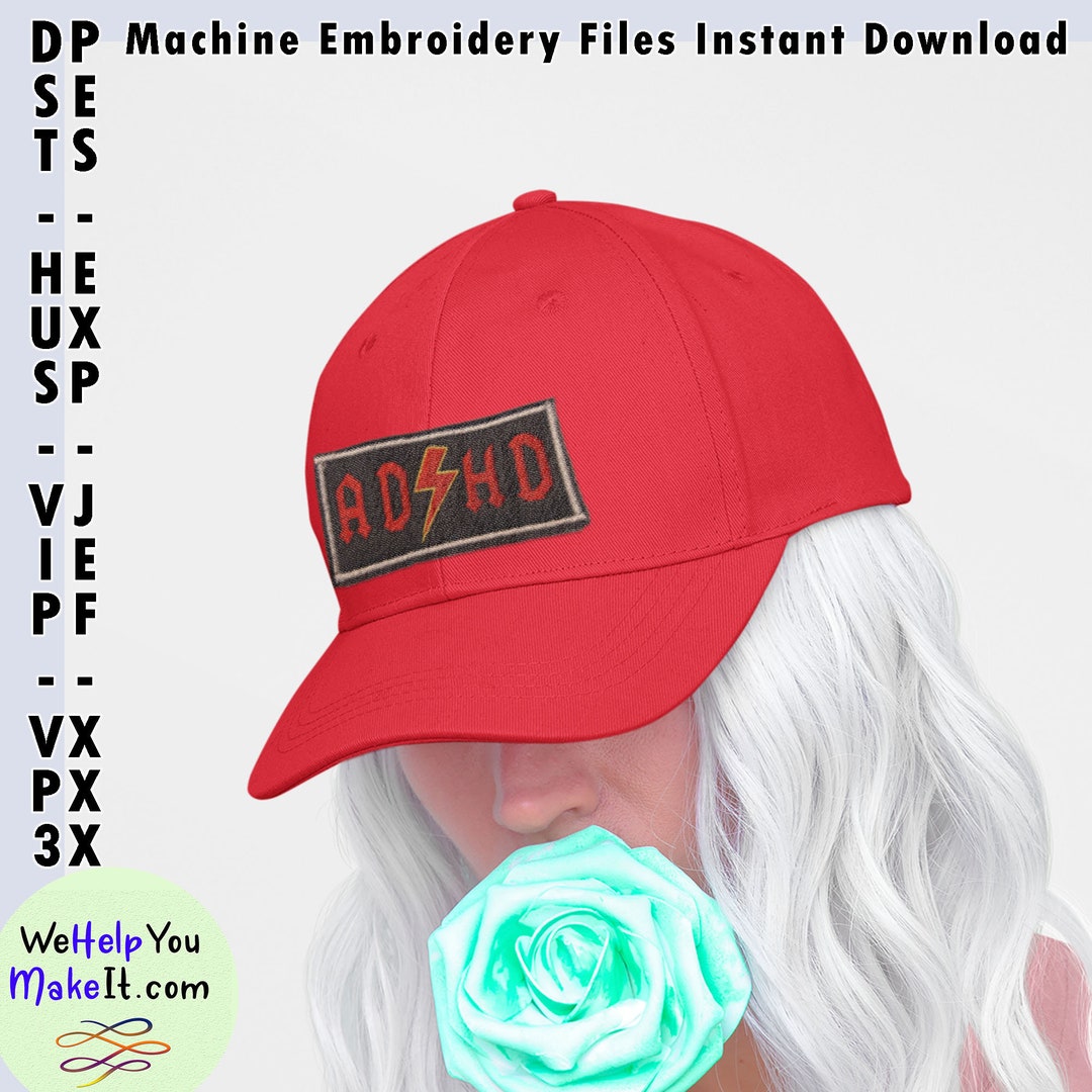 ADHD Machine Embroidery Files Funny Emo Applique Patch Hidden ...