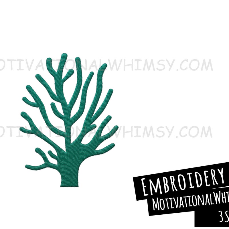 Coral Embroidery Design - Etsy