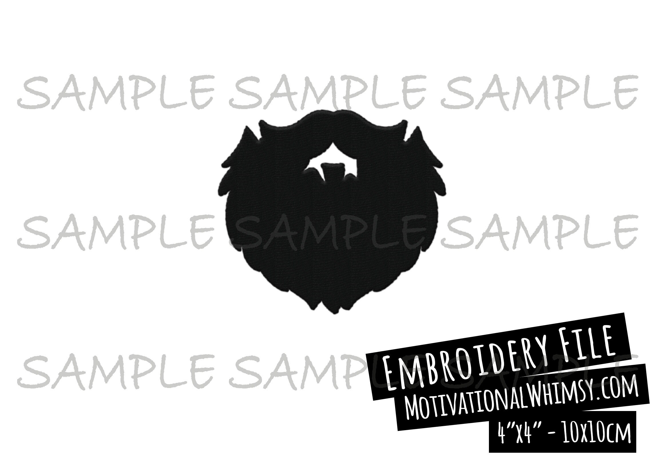 Machine Embroidery Beard 4x4 10x10cm Loop / | Etsy