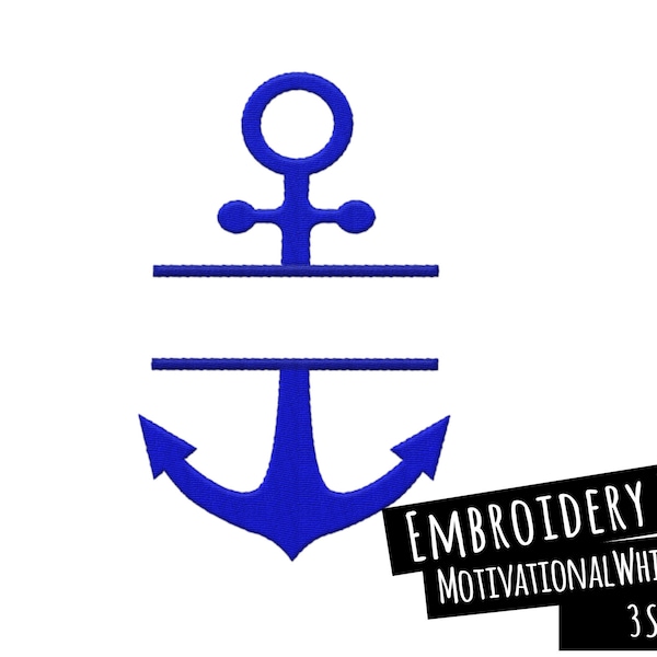 Anchor Monogram Embroidery Design - Etsy