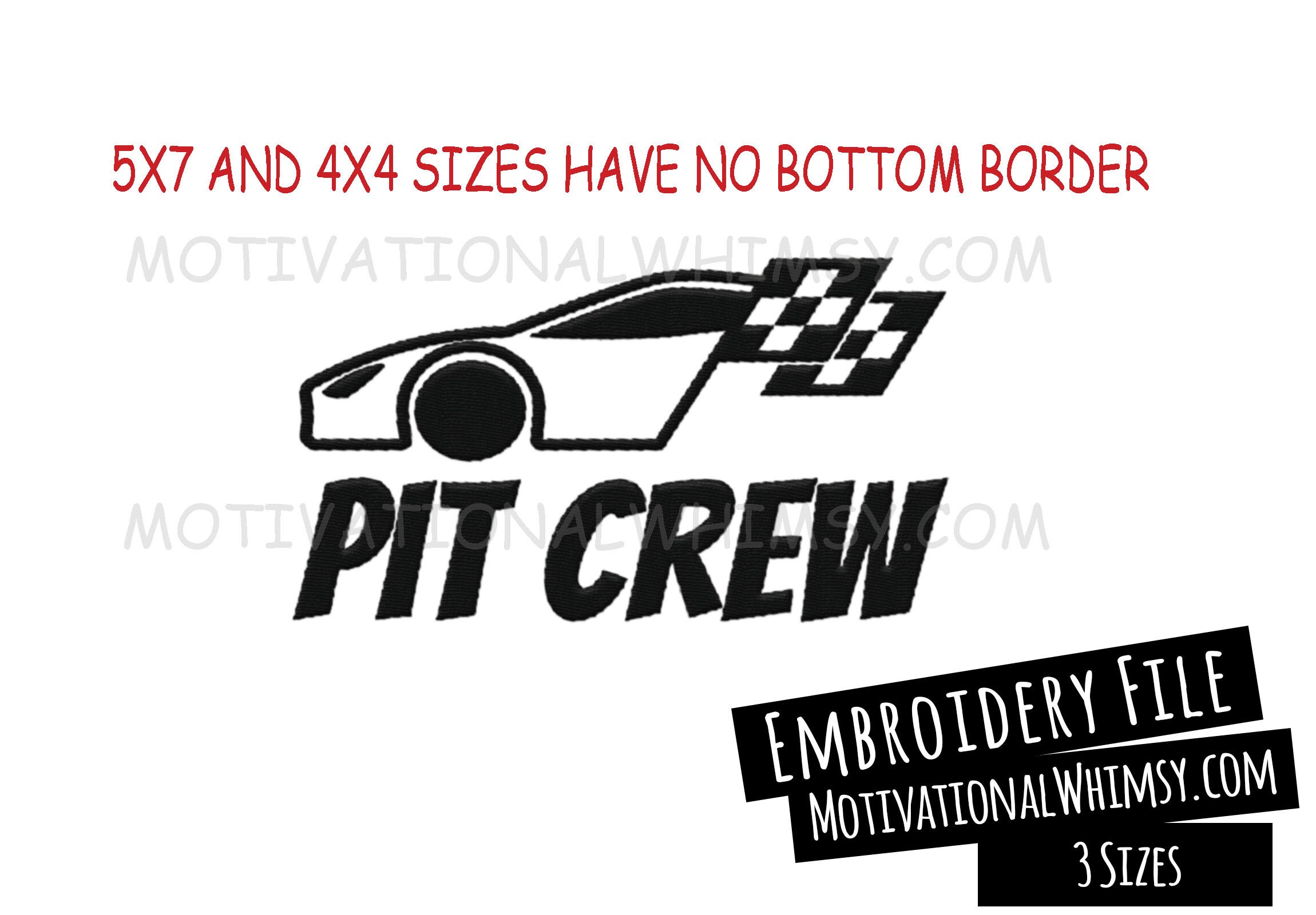 Pit Crew Machine Embroidery Files | Racing Design | Race Track Dirt ...