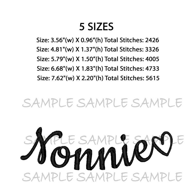 Neck Embroidery Files Curved Collar Nonnie Design Script New Mom Shower ...