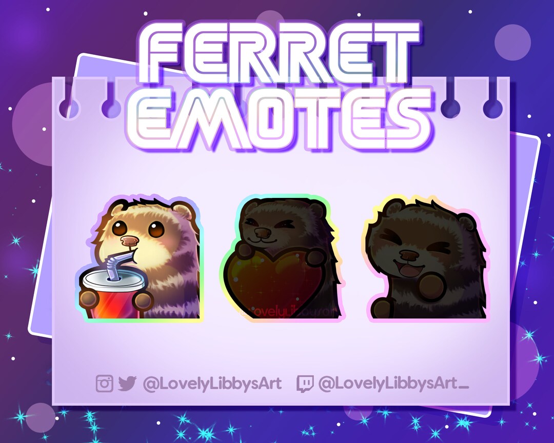 Ferret Twitch Emotes Sip Emote - Etsy