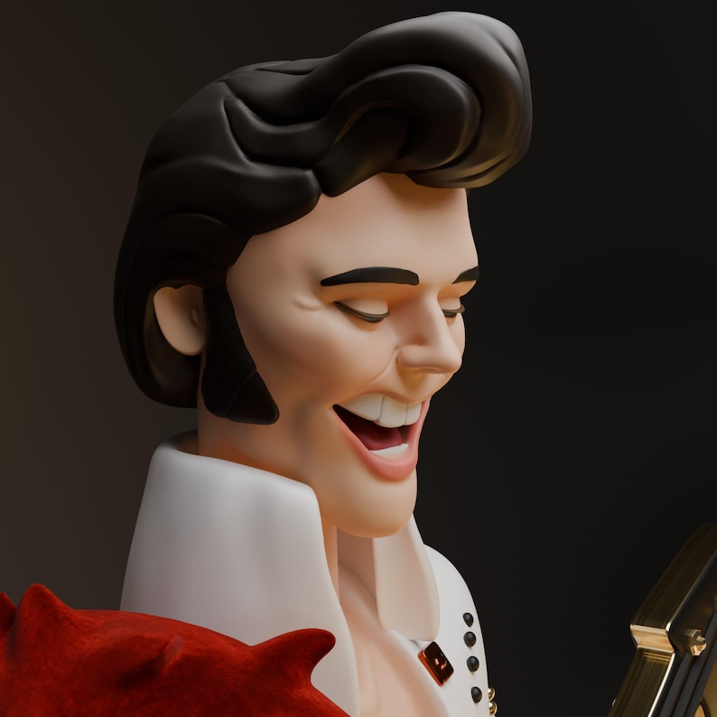 Elvis Presley 3D Cartoon Figure - Hand-painted Unique Gift - Iconic ...
