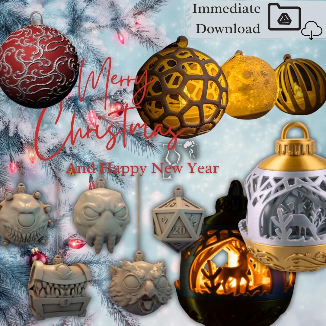 Christmas Tree Decoration Bundle | 3D Printable STL File | Christmas ...