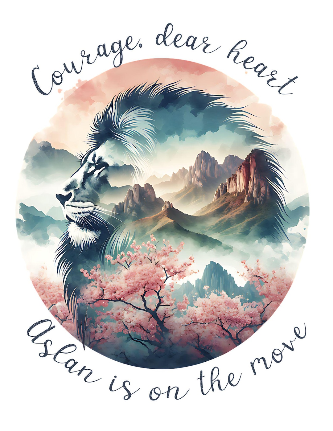 Courage Dear Heart Poster Digital Download 8.5 X 11 Inch CS Lewis Quote ...