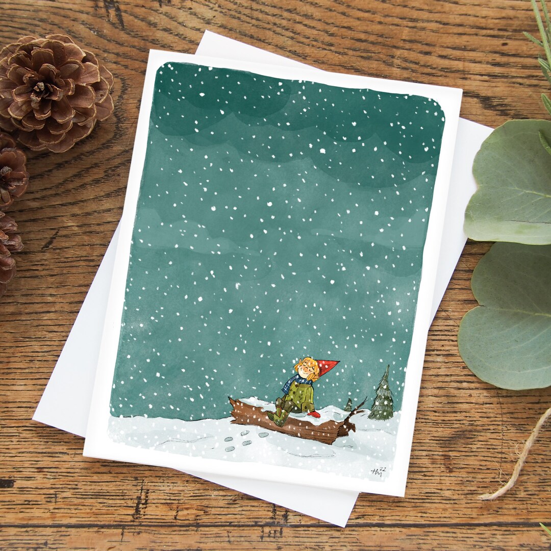 Winter Gnome Greeting Card - Etsy