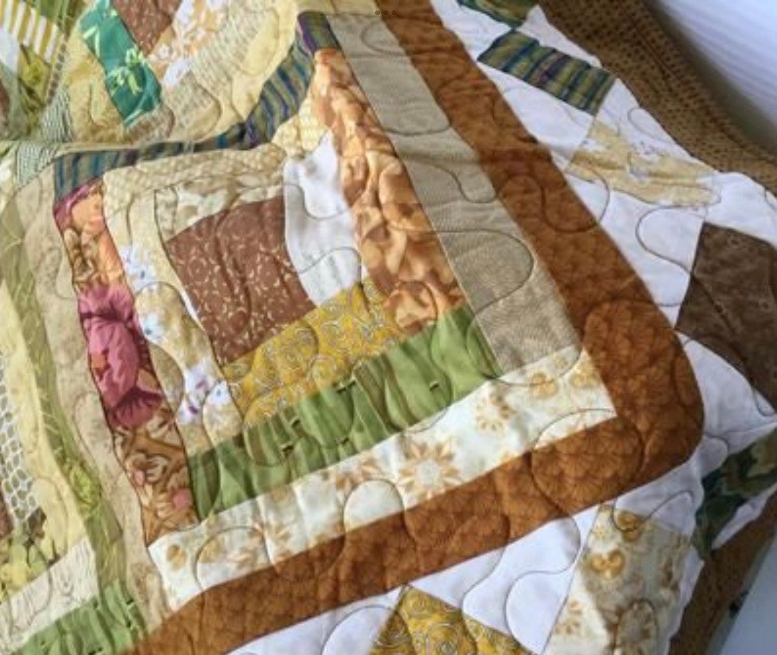 Unusual Colours for a Traditional Log Cabin Quilt, Can Be Personalized ...