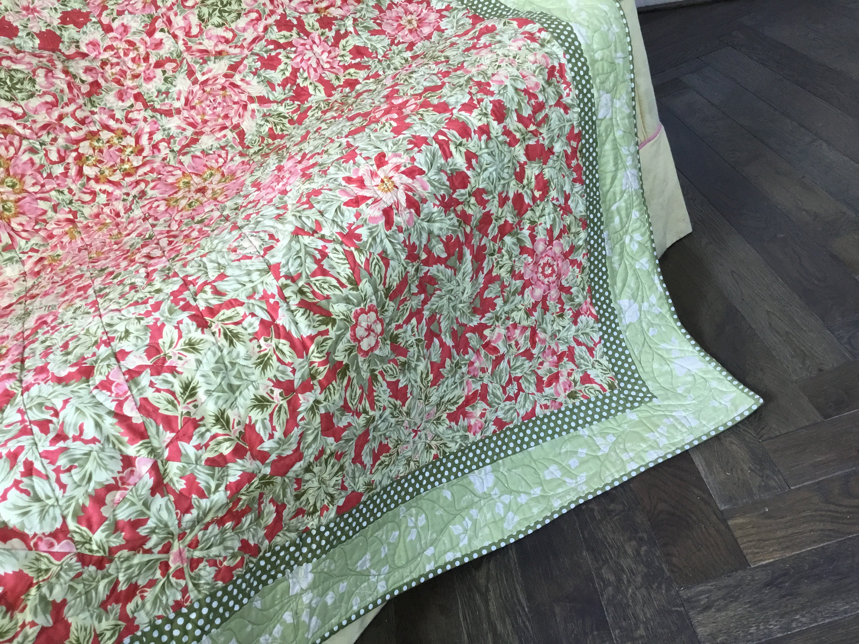 One Block Wonder Quilt. Soft Colours, Bed , Lap or Throw Quilt, Can Be ...