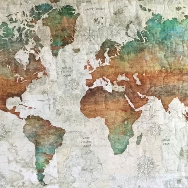 Map Quilt - Etsy