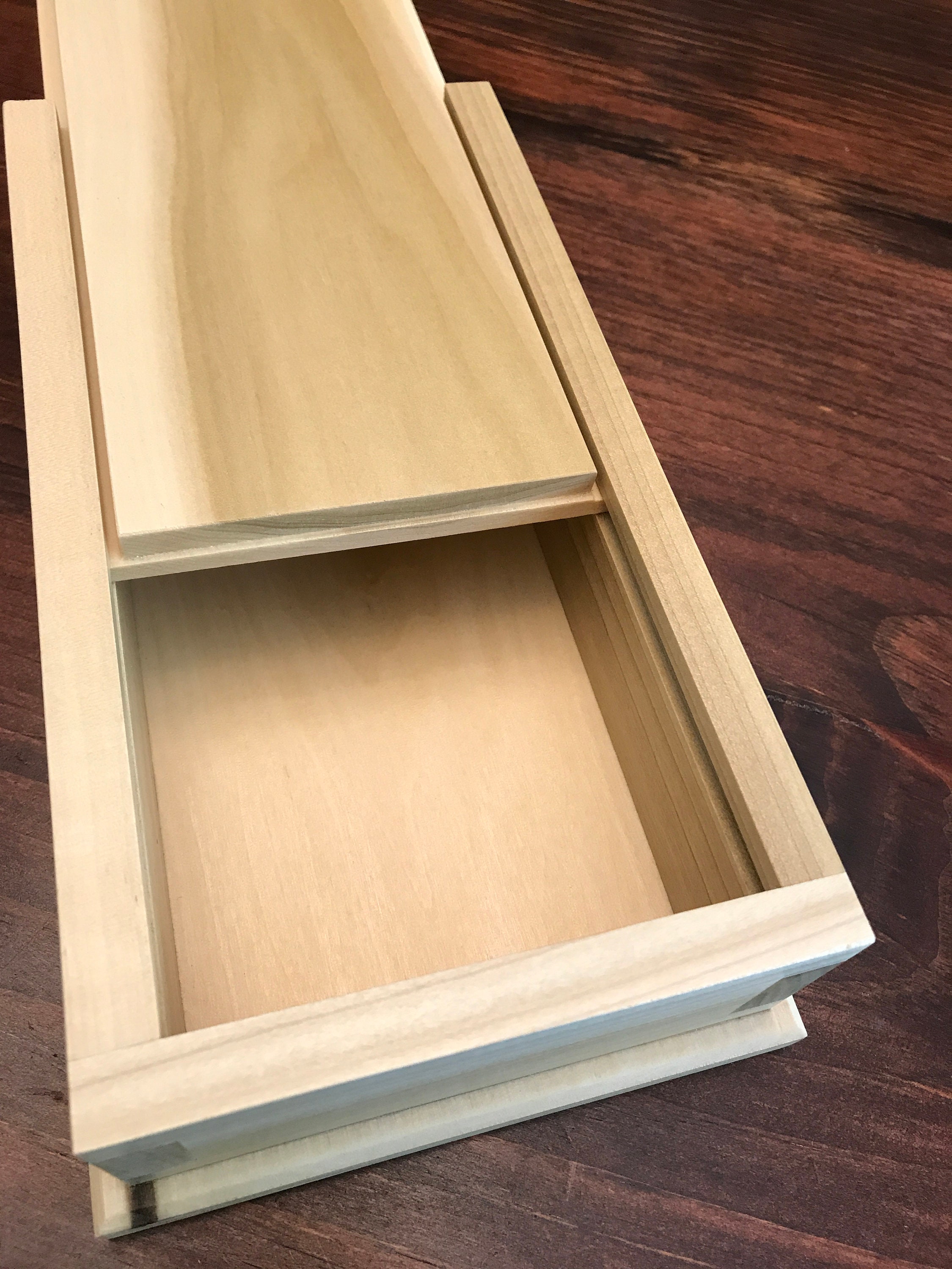 Small Slide Top Dovetail Box in Poplar - Etsy
