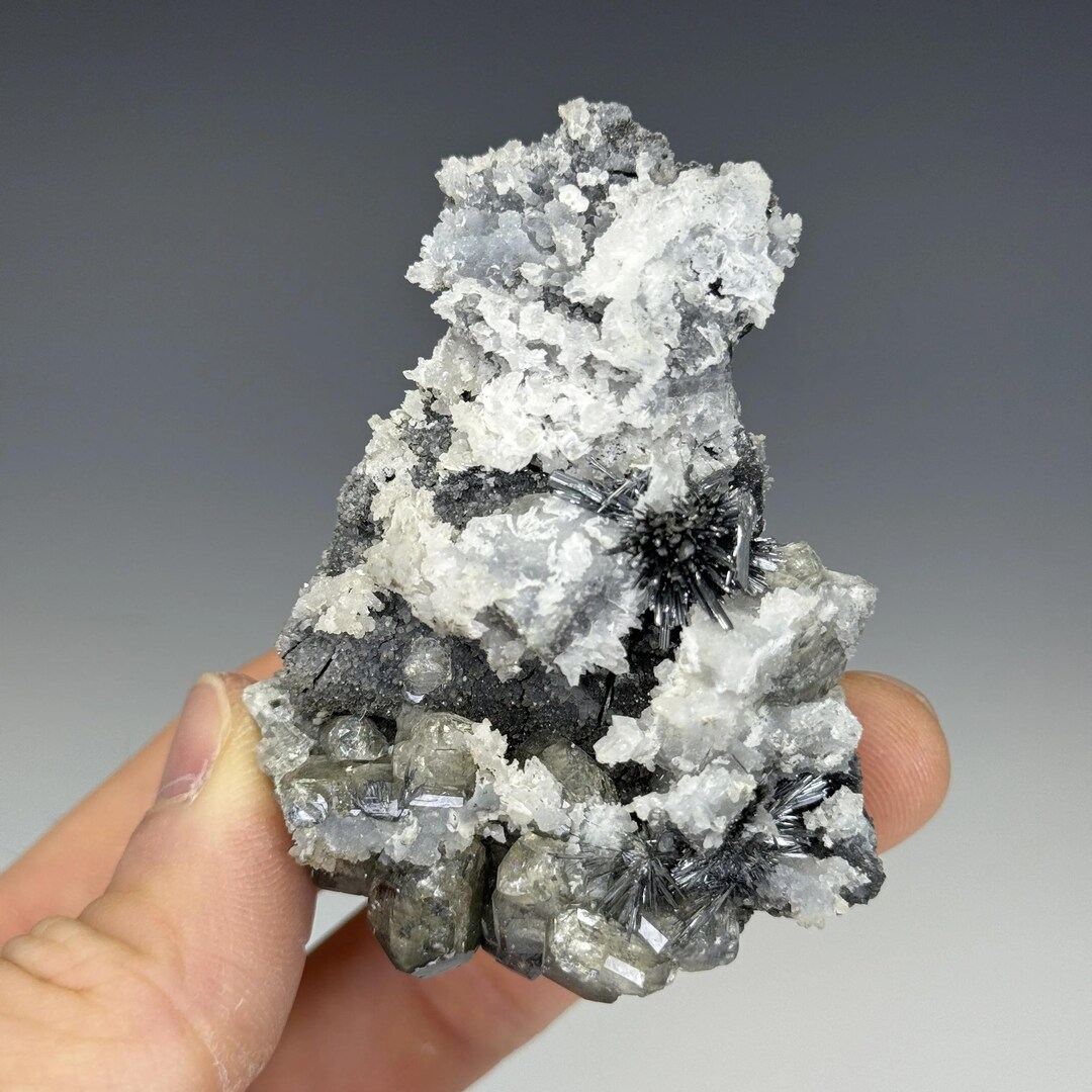 Stibnite, Baryte, Quartz, Meikle Mine, Bootstrap District, Elko Co ...