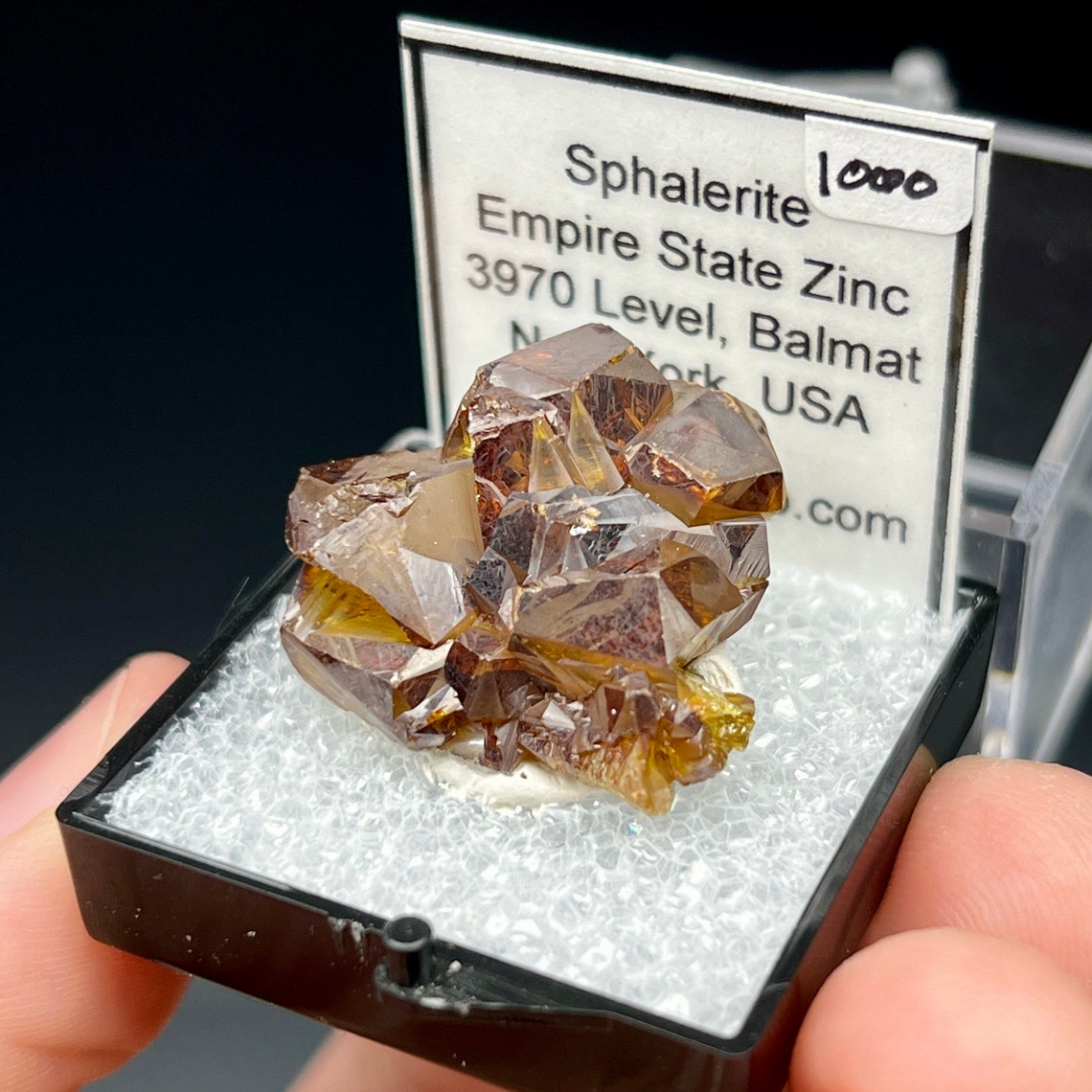 Sphalerite, Empire State Zinc Corp Mine 4, 3970 Level, Balmat, New York ...