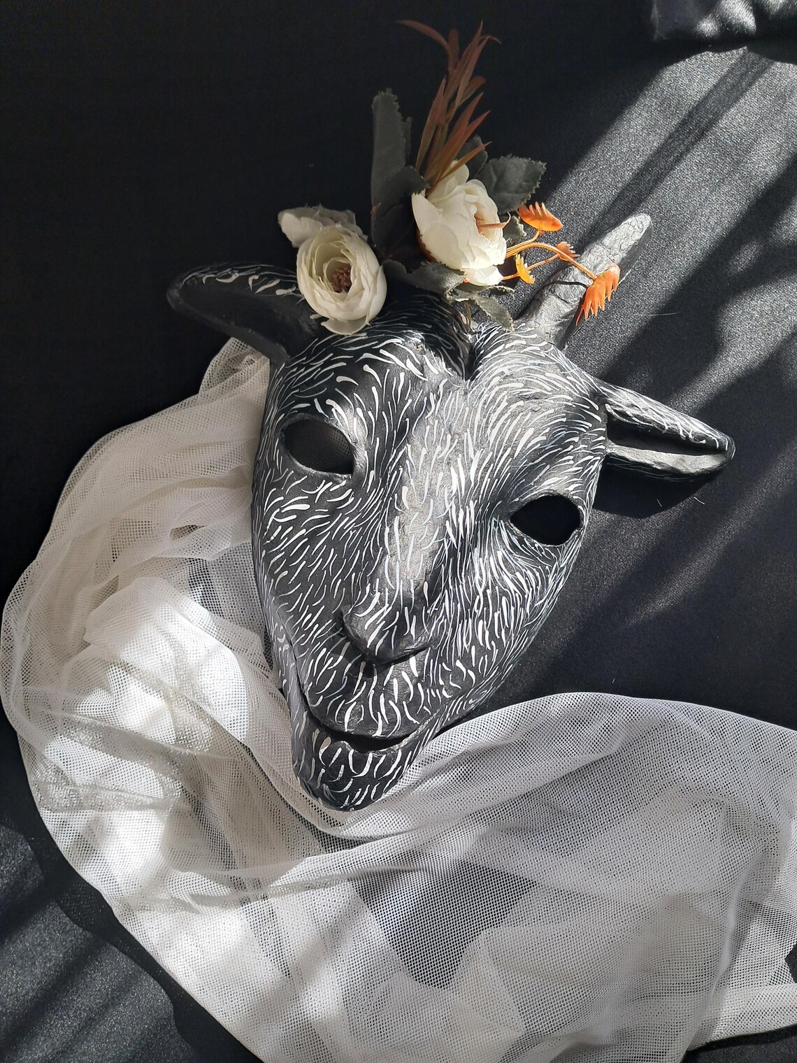 Majestic Paper Mâché Goat Mask. One of a Kind. - Etsy
