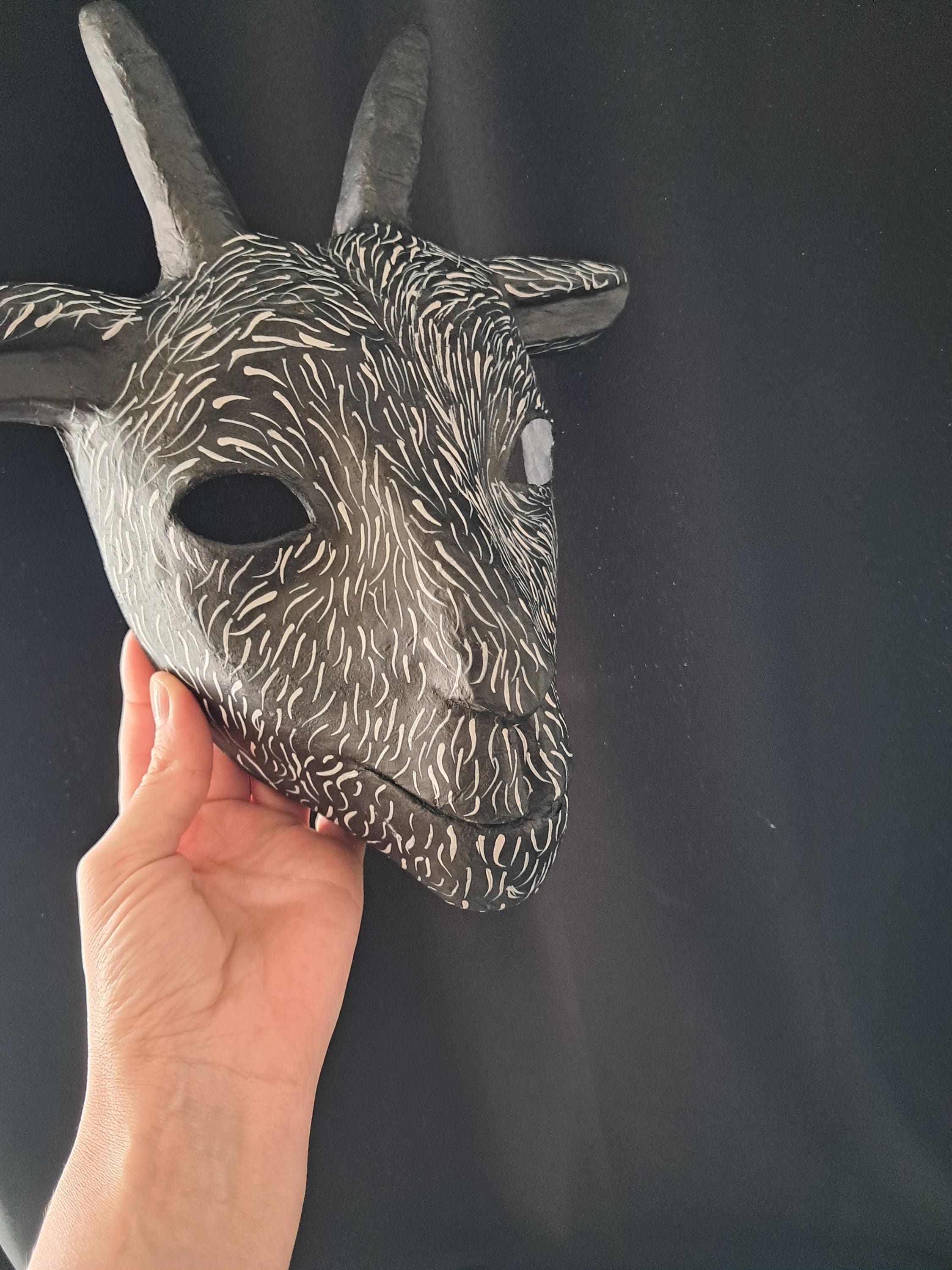 Majestic Paper Mâché Goat Mask. One of a Kind. - Etsy