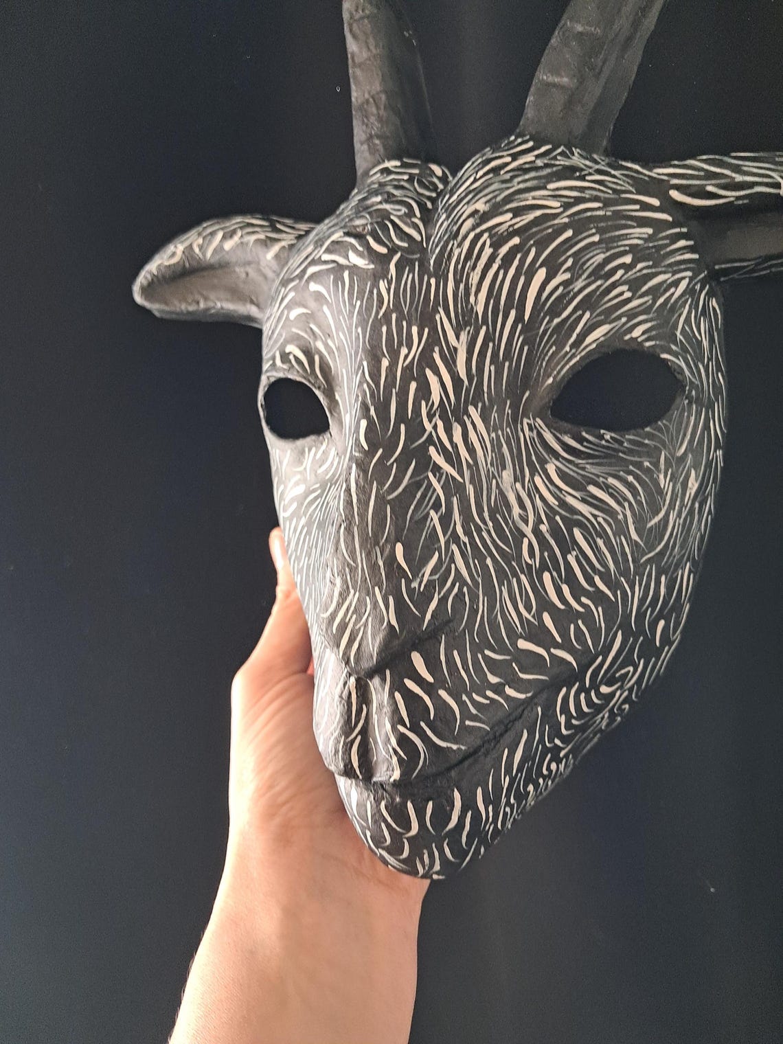Majestic Paper Mâché Goat Mask. One of a Kind. - Etsy