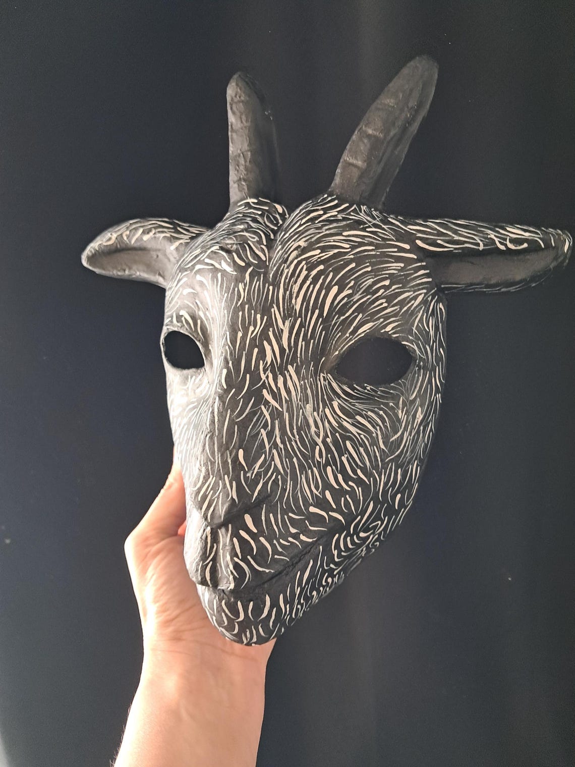 Majestic Paper Mâché Goat Mask. One of a Kind. - Etsy