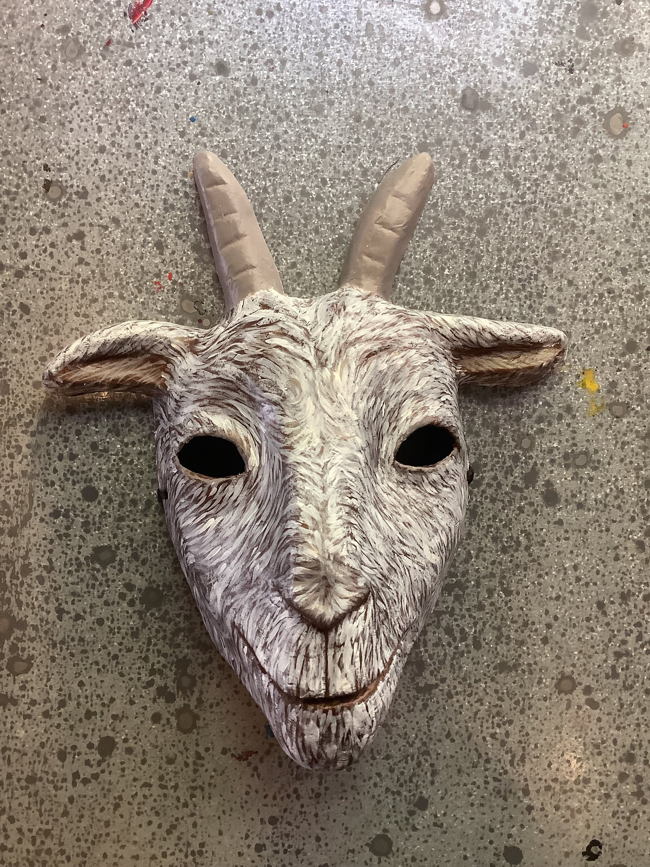 Goat Paper Mâché Mask. Perfect For: Home Decor, Costume Parties, Wall ...