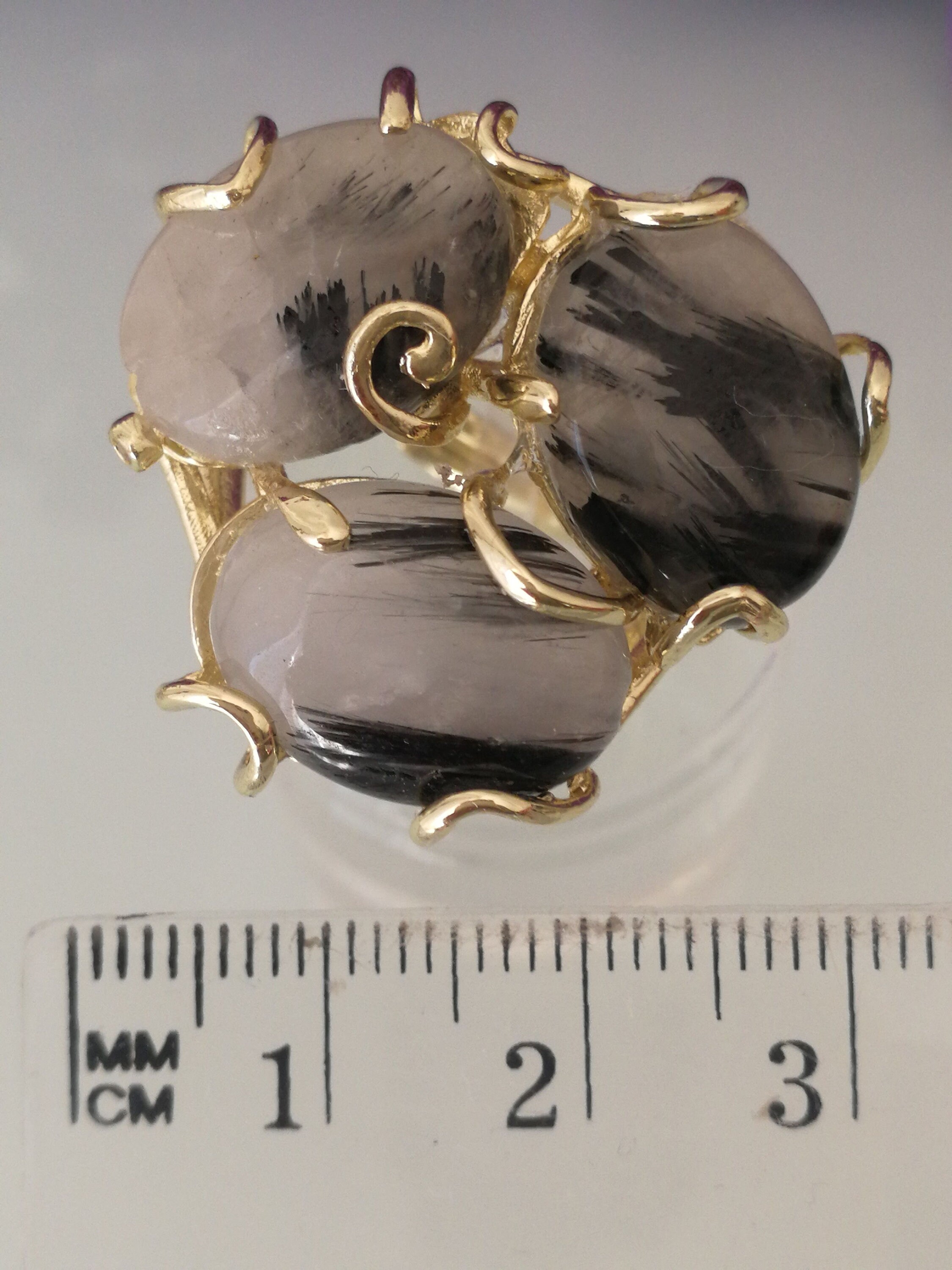 Tiger Quartz Stone Ring. Multiple Stone Ring. - Etsy
