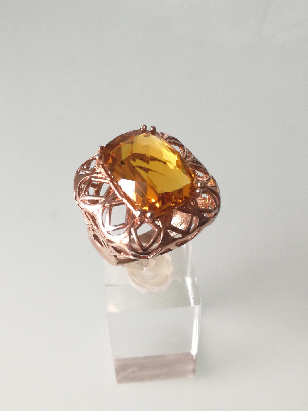 Topaz Stone Ring. Ancient Ring. Silver Ring. Antique Gold. - Etsy