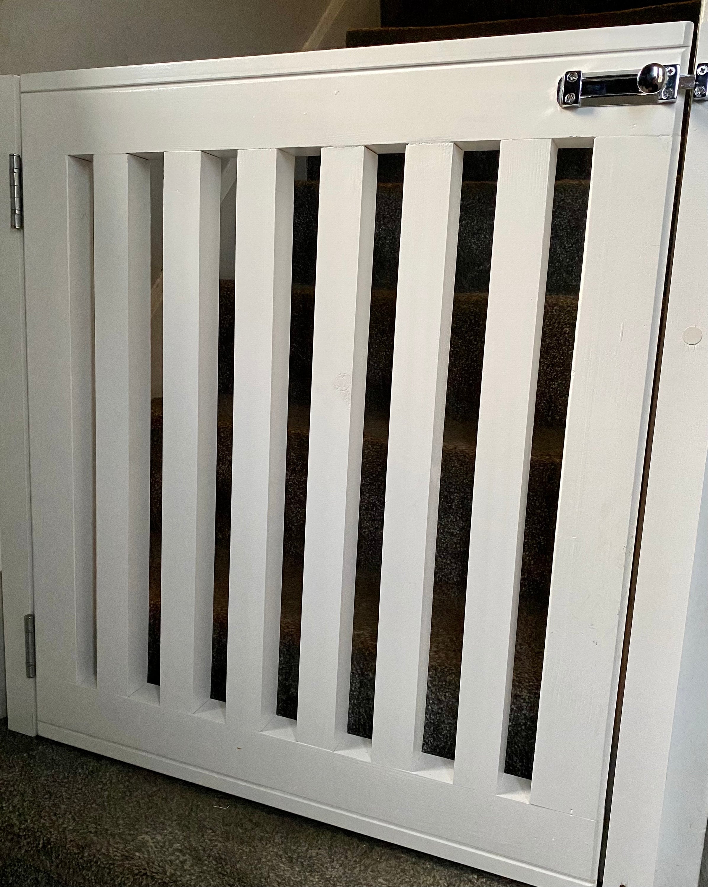 Wooden Stair Gate. Redwood Timber. Dog Gate - Etsy UK