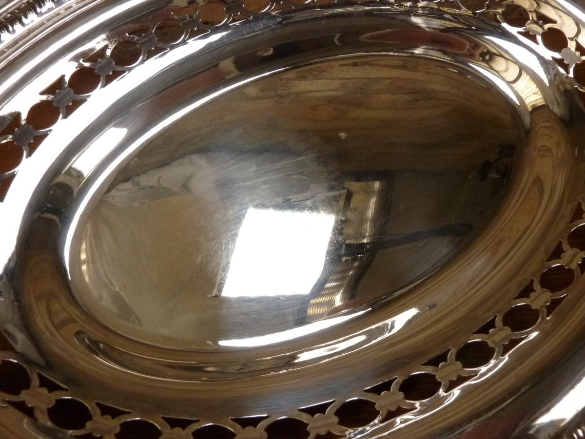 Nice Antique Mango Plate Silver Plated 10 1/2" Bowl With Handle - Etsy UK
