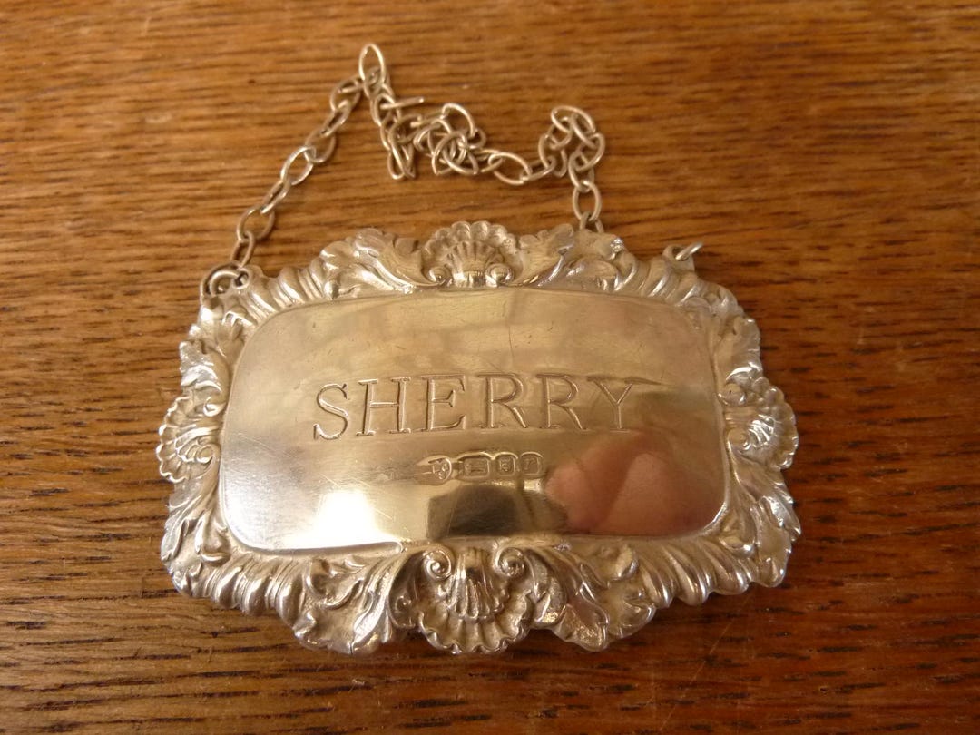 Nice Vintage Hallmarked Silver Sherry Decanter Label London 1972 - Etsy