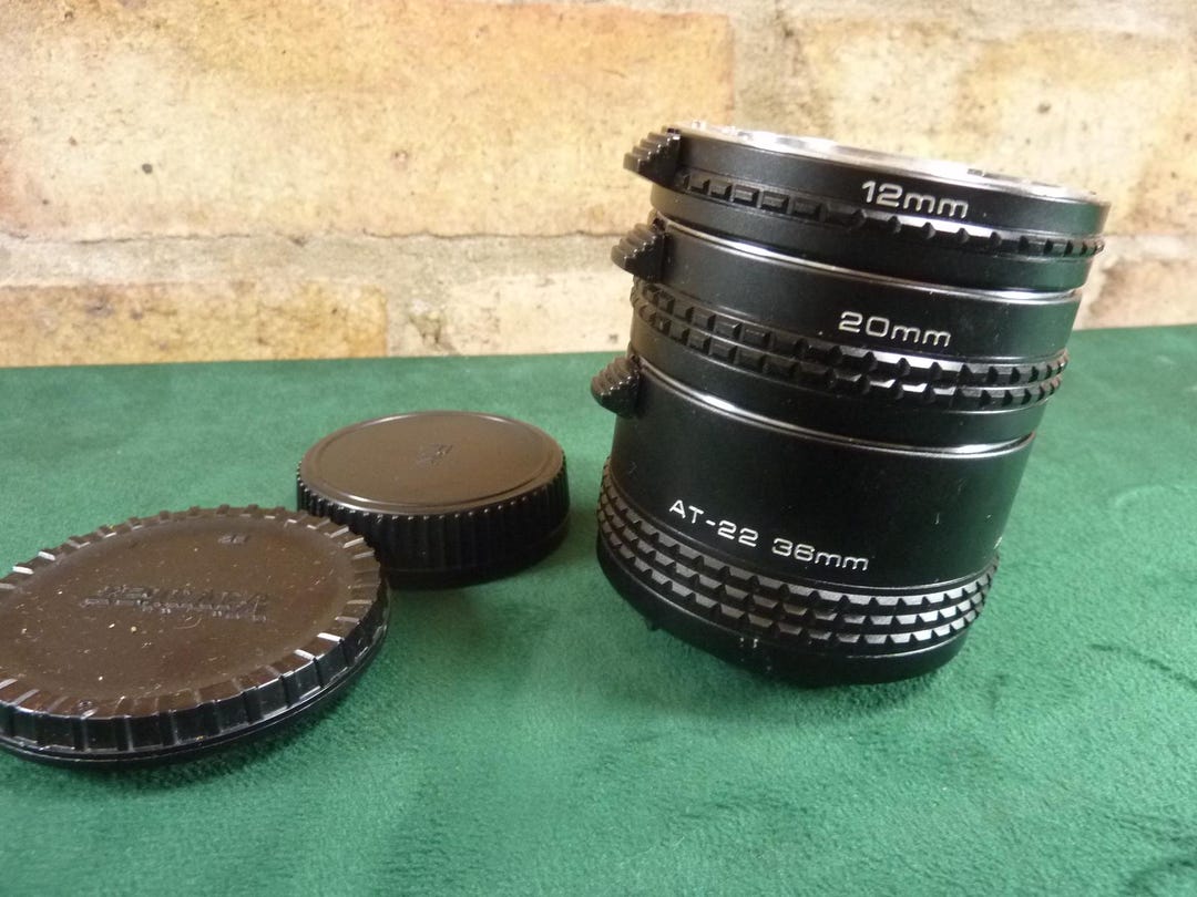 Vintage Vivitar 3 Extension Tubes Set PK Bayonet Mount 12MM 20MM 36MM ...