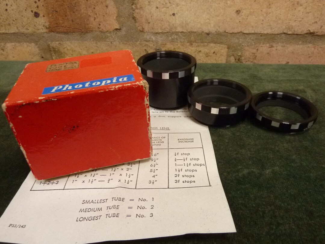 Vintage Photopia 3 Extension Tubes Set M42 Screw Mount in Box - Etsy