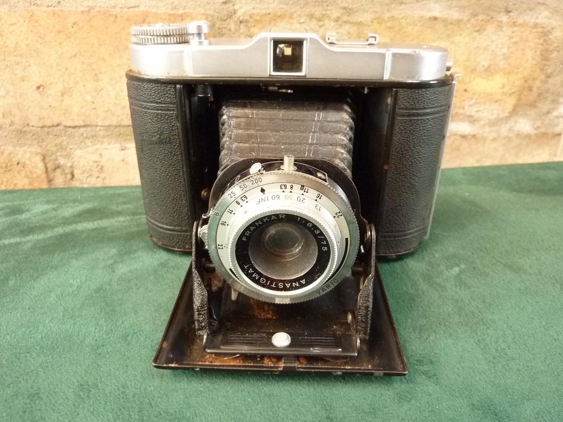 Vintage Franka Solida I Folding Camera With Case 1:6.3 75mm Lens 120 ...