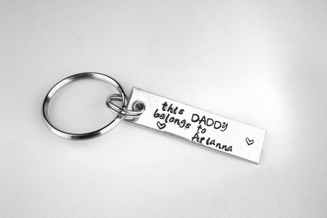 Custom Daddy Keychain, Kids Names Key Ring, Personal Gift for Grandpa ...