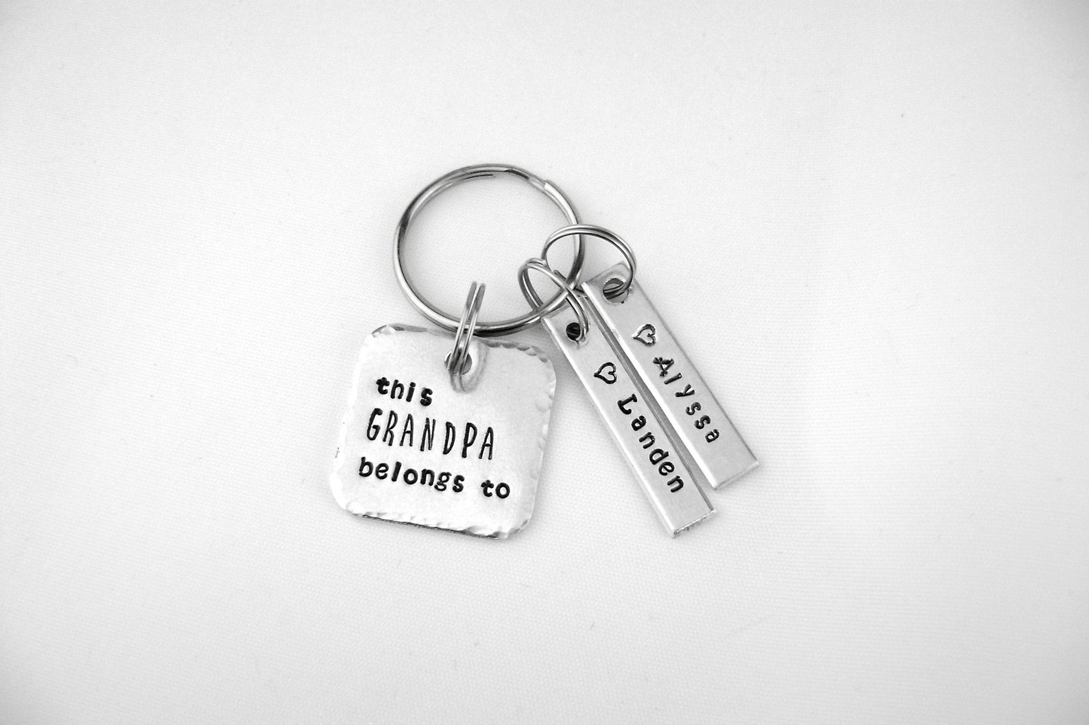 This Grandpa Belongs to Keychain Grandad Gift From Grandkids | Etsy