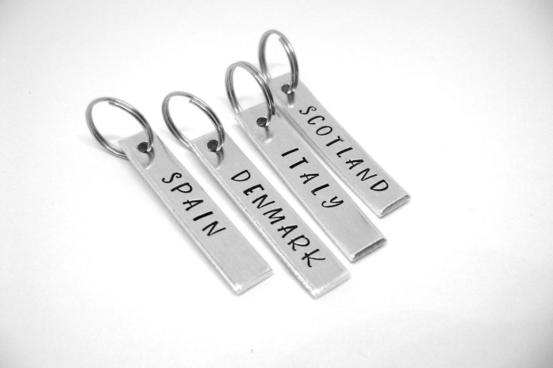 Personalized Tag With Country Name One Travel Charm to Add to | Etsy