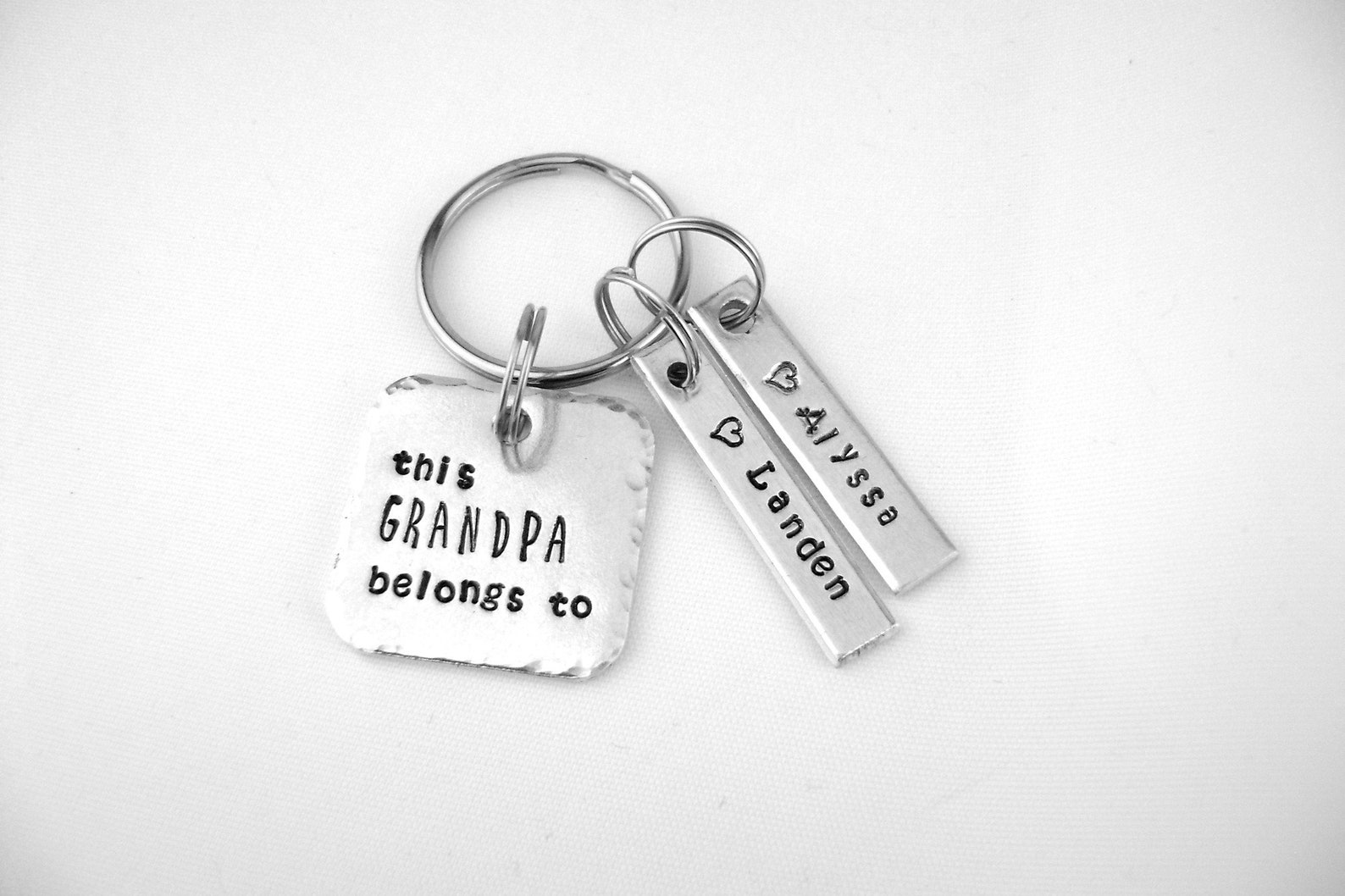 This Grandpa Belongs to Keychain Grandad Gift From Grandkids | Etsy