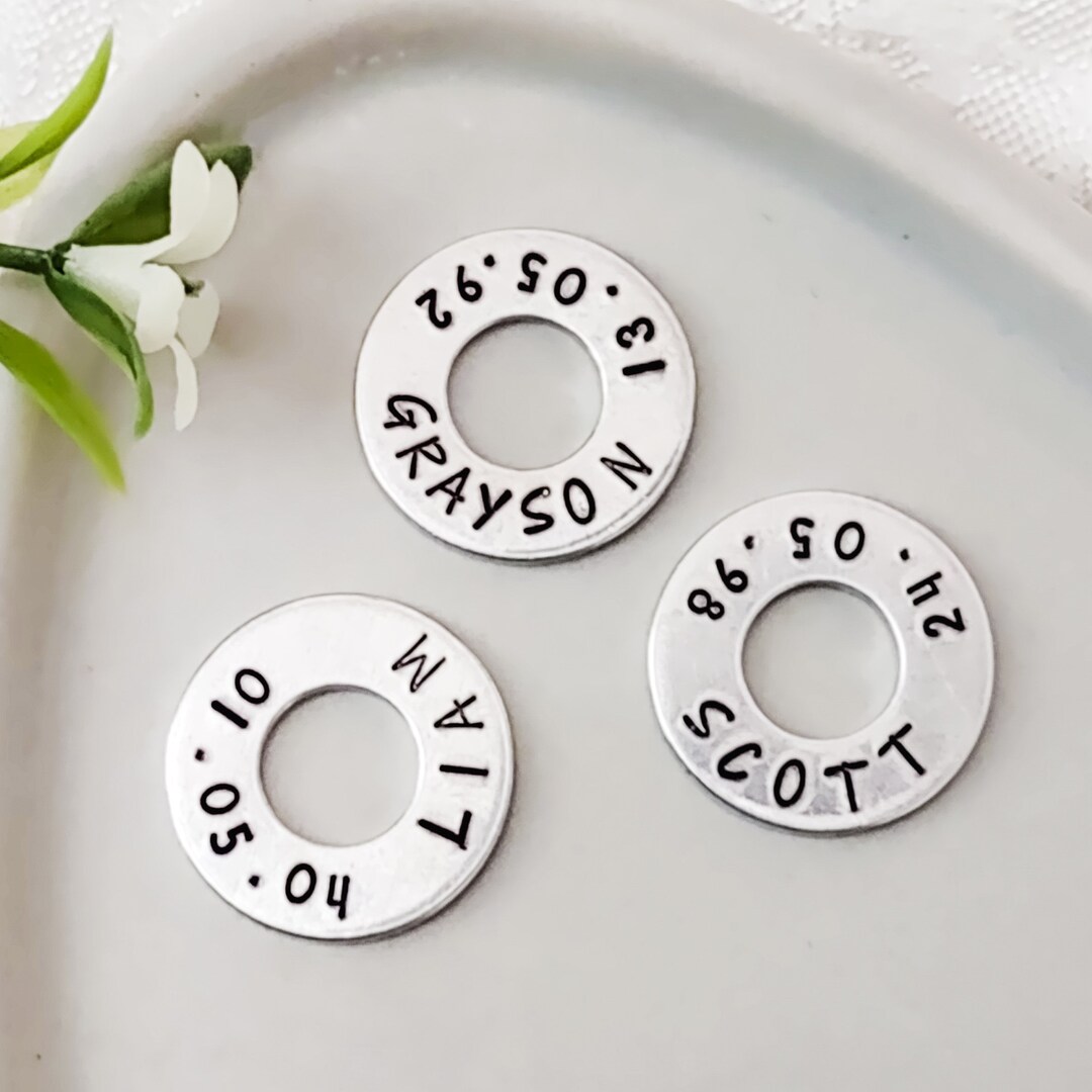 Custom Token, Personalized Washer, Birth Announcement, Club or Sports ...