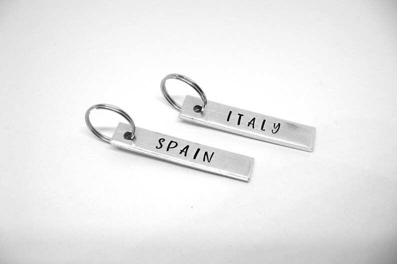 Personalized Tag With Country Name One Travel Charm to Add to | Etsy