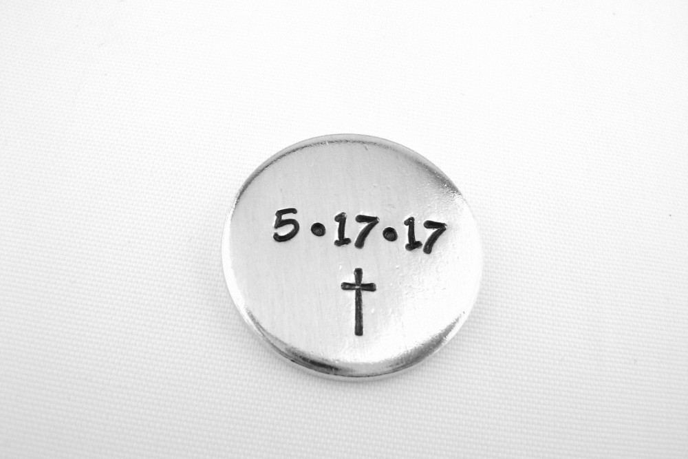 Baptism Token Pocket Coin Personalized With Date - Etsy Ireland