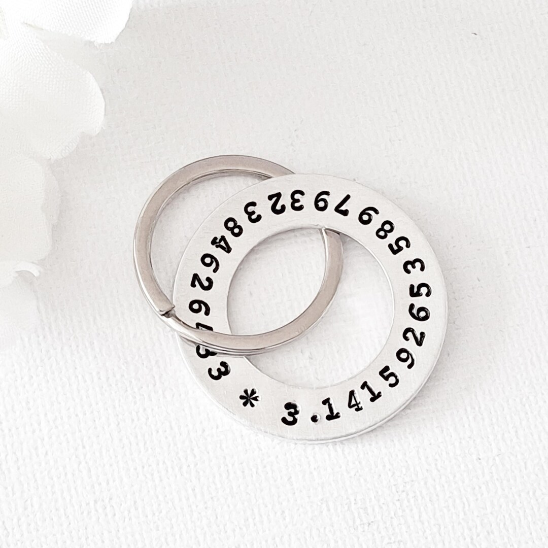 Pi Keychain, Mathematics Lover, Engineering Student, 3.14 Geek Gift for ...