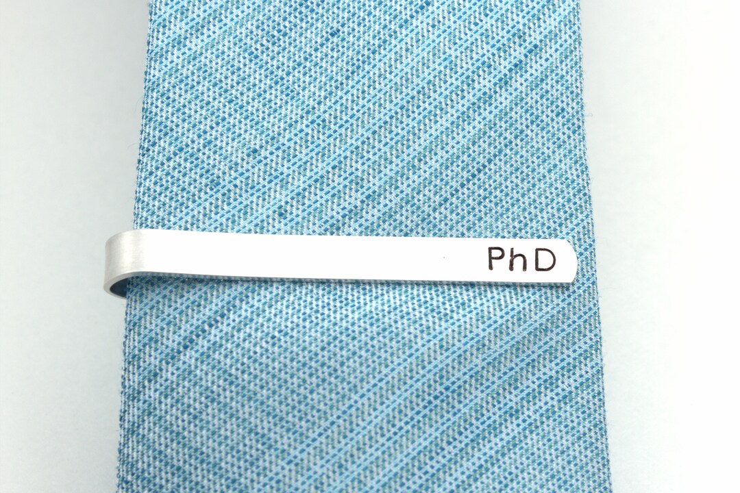 Graduation Gift for Him, Tie Clip for Phd, Personalized Tie Bar With ...