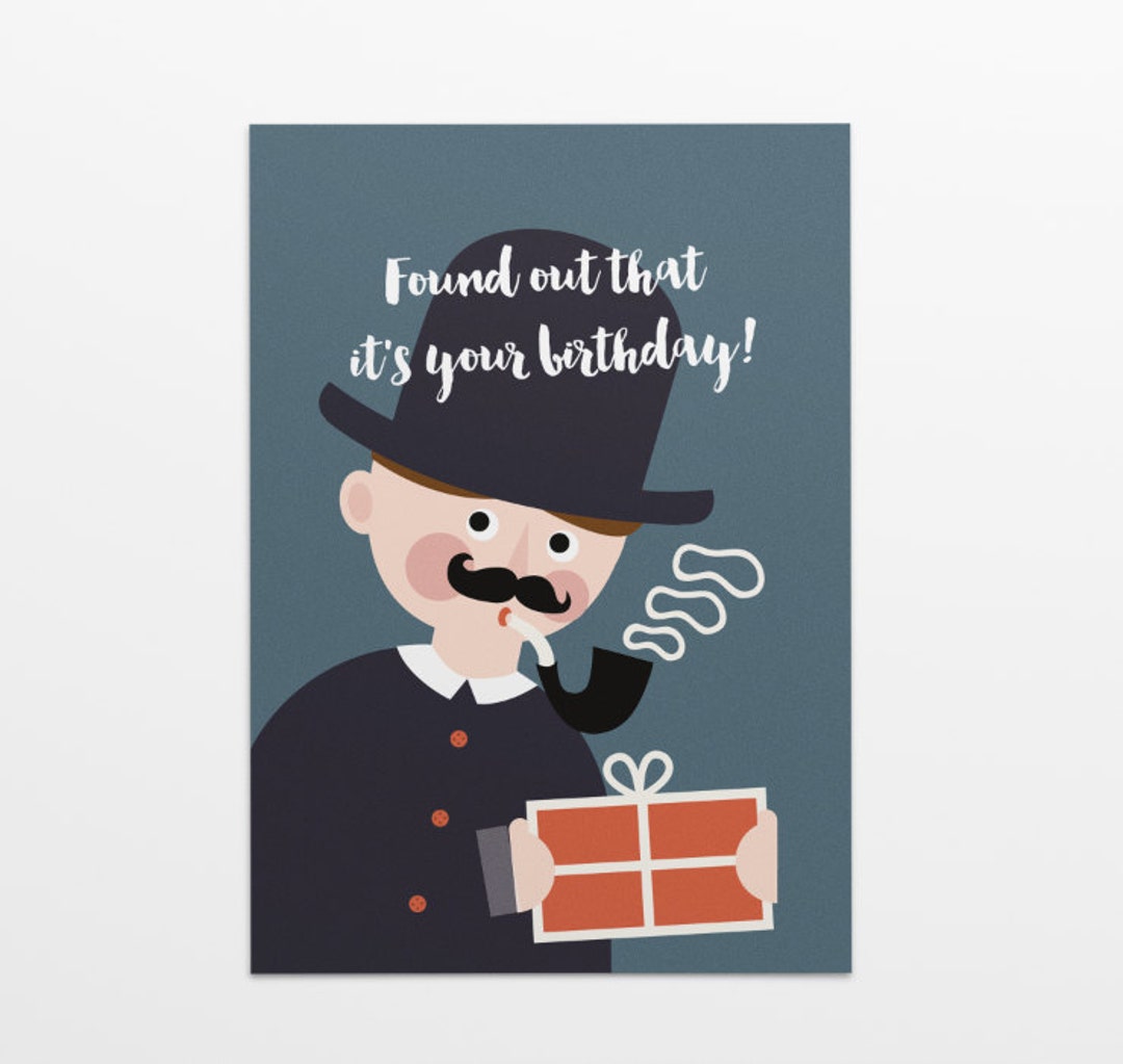 Sherlock Holmes Birthday Card - Etsy