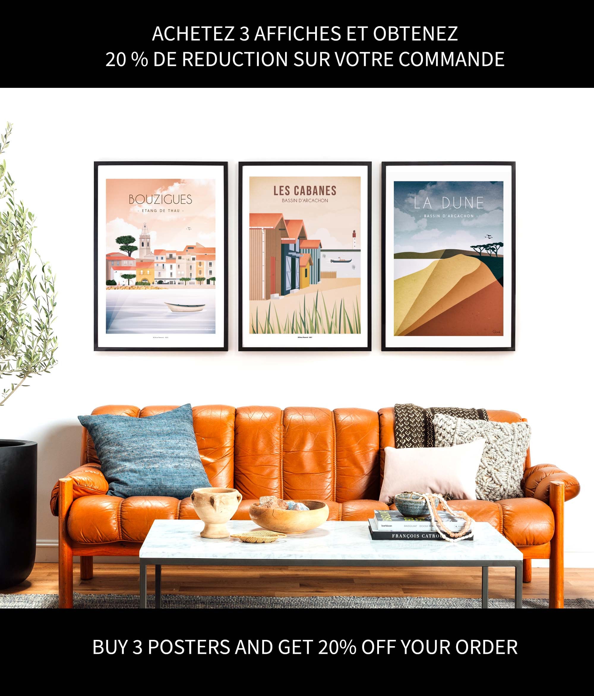 Affiche & Poster du petit Village de Bouzigues dans l'Hérault ...